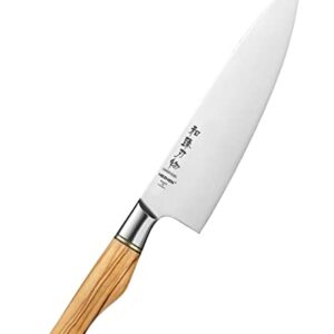 HEZHEN Chef's Knife-Professional-8.3 inch 14C28N Sandvik Steel, Kitchen Knife Gyuto Knife-Master Series Chef Cooking Tool at Home,Restaurant-Olive Wood Handle