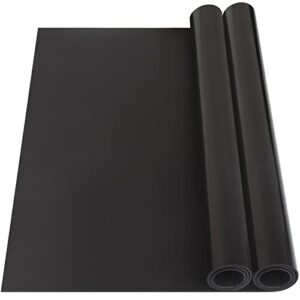 silicone mats for kitchen counter, nonslip silicone mats for crafts countertop protector heat resistant mat (25.6” x 17.2” x 0.08”, black, 2pcs)