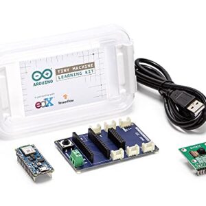 Arduino Tiny Machine Learning Kit [AKX00028] - Starter Bundle Nano 33 BLE Sense, OV7675 Camera & Custom Shield for Hands-On TinyML Projects