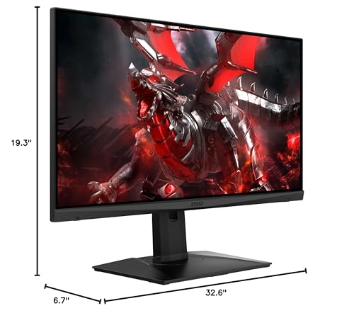 MSI MAG281URF, 28" Gaming Monitor, 3840 x 2160 (UHD), Rapid IPS, 1ms, 144Hz, G-Sync Compatible, HDR 400, HDMI, Displayport, USB Type-C, Tilt, Swivel, Height Adjustable, Pivot,Black