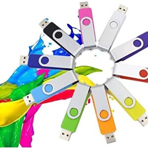 100 Pack 1MB 5 Random Colors USB Flash Drives USB 1.0 Swivel Design Flash Drive Wholesale Bulk for Byte-Level Data Storage CNC Machine Tools Embroidery Machine (5 Random Colors, 1MB)