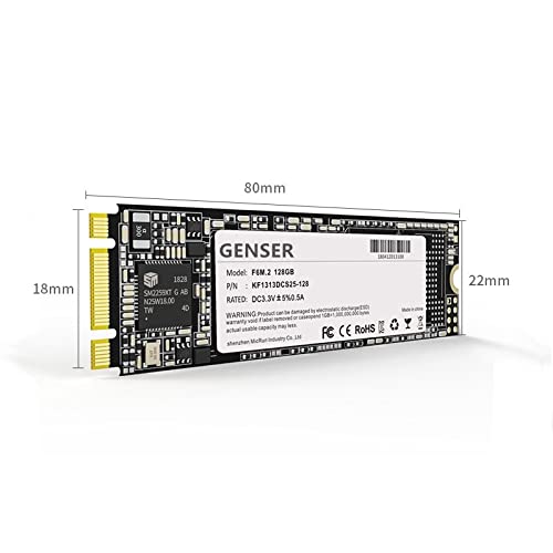 GENSER M2 SATA SSD 1TB Solid State Drive 1000GB M.2 NGFF 2280 Internal Hard Disk HDD for Desktop Laptop (B-1TB)