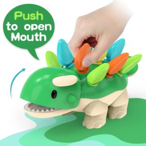 BAHIAKLO Baby Dinosaur Montessori Toy, 6 12 9 18 Months Old Toddler Learning Toy, Development Fine Motor Sensory Toy, Baby Gifts for 1 2 One Two Year Old Baby Boy Girl