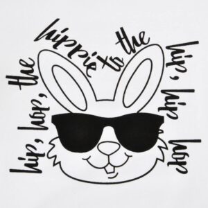 Funny Bunny Graphic Tshirt Toddler Infant Baby Boy Girl Letter Print Tees Easter Blouse Tops (2T, red)