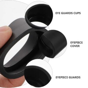 TEHAUX Binocular Eye Cups, Binocular Eye 33mm Inner Diameter Rubber Microscope Eyepiece Binocular Eye Cups Replacement (2pcs, Black)