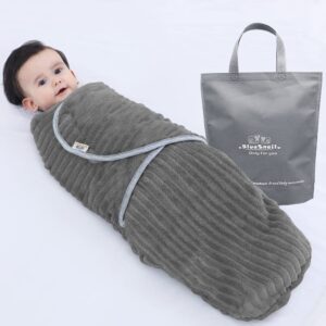 BlueSnail 3-6 Month Swaddle, Newborn Swaddle, (S,0-3 Months, Light Gray)