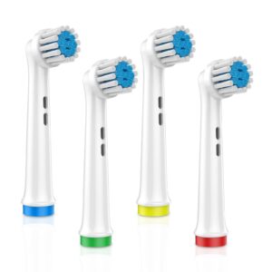 replacement toothbrush heads for oral-b, 4 count replacement heads compatible with oral b braun electric toothbrush