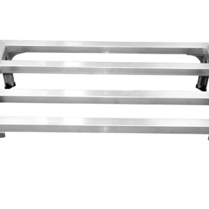 SHOPCraft Heavy Duty Aluminum Dunnage Rack, 20” X 36” X 7.5” Industrial Grade Aluminum Storage Rack, Commercial Food Service Storage Rack