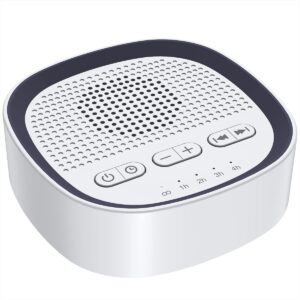 sleep white noise machine sound machines therapy with 30 soothing sounds 3.5 mm headphone jack 5 timer settings and 32 precise volume compact design memory function gift for home office travel