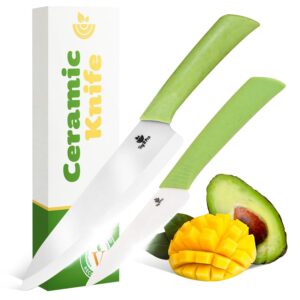 vegitpro 4” vegetable knife for kitchen, sharp ceramic knife with ergonomic handle, non-reactive cutting knife for vegetables & fruits, professional chef knife with ceramic blade, gift-ready knives