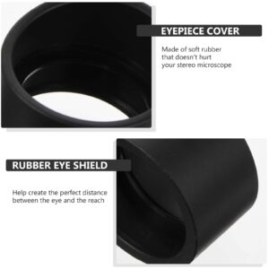 TEHAUX Binocular Eye Cups, Binocular Eye 33mm Inner Diameter Rubber Microscope Eyepiece Binocular Eye Cups Replacement (2pcs, Black)