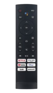 aulcmeet erf3a90 replaced voice remote control compatible with hisense 4k android smart tv 75u9dg 65u8g 55u7g 65u7g 75u7g 55u78g 55u8g 65u78g 75u78g 55u88g 65u88g