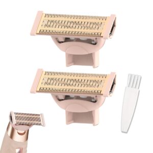 2 pack replacement body razor head compatible with finish touch flawless nu razor replacement blades incude a clean brush,rose gold