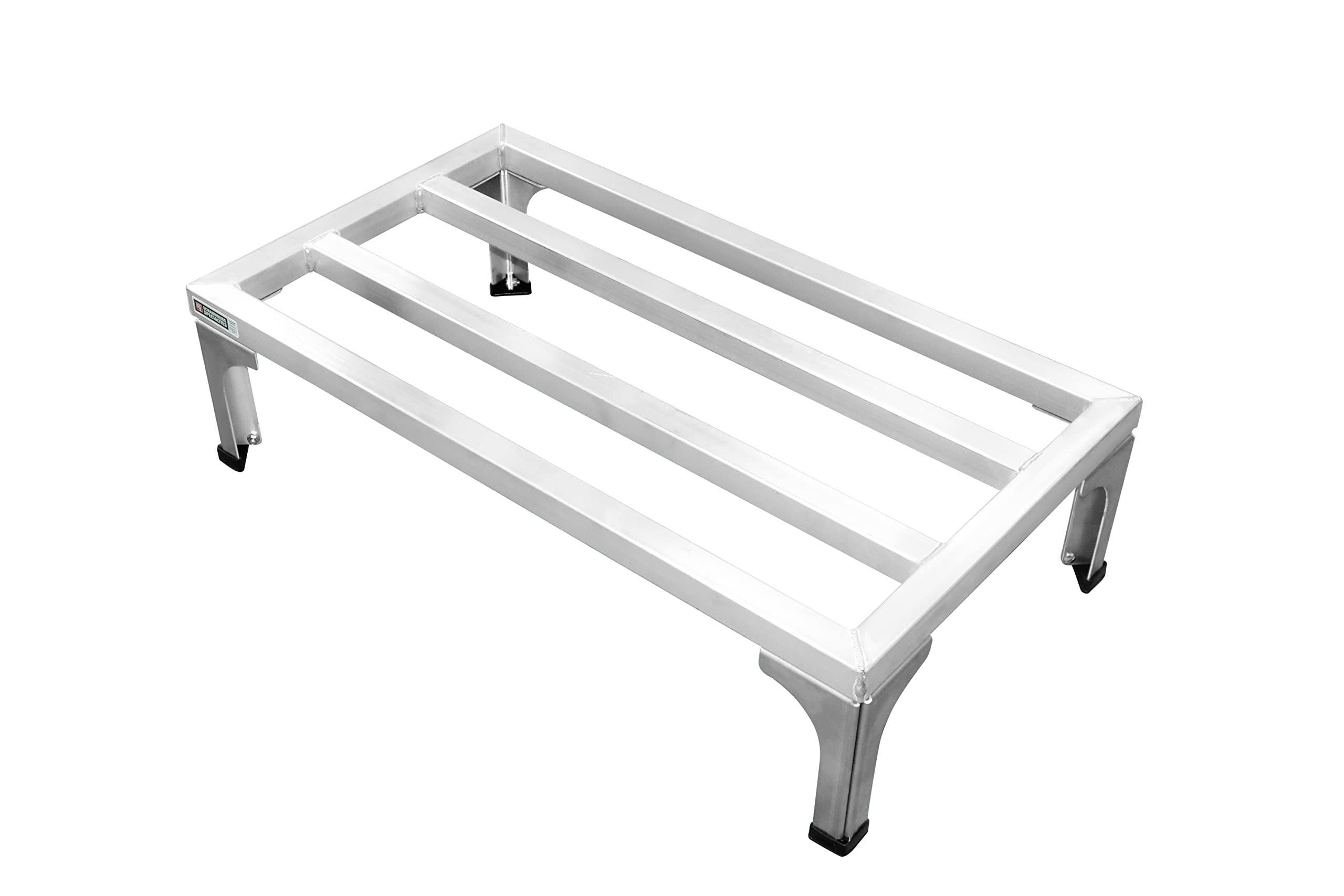 SHOPCraft Heavy Duty Aluminum Dunnage Rack, 20” X 36” X 7.5” Industrial Grade Aluminum Storage Rack, Commercial Food Service Storage Rack