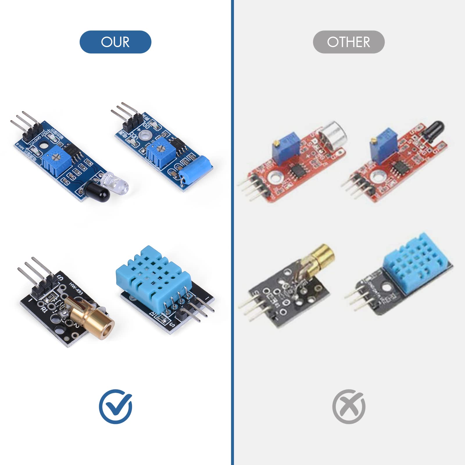 Sensor Modules Kit 16 in 1 Starter Kits For Arduino Raspberry Pi Diy Electronic Kits For UNO R3 Mega2560 Mega328 Nano Sensor Kit For Raspberry Pi 3