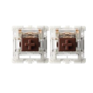 gateron g brown pro switches pre-lubed 3pin rgb smd tactile for gaming mechanical keyboard (36 pcs,brown)