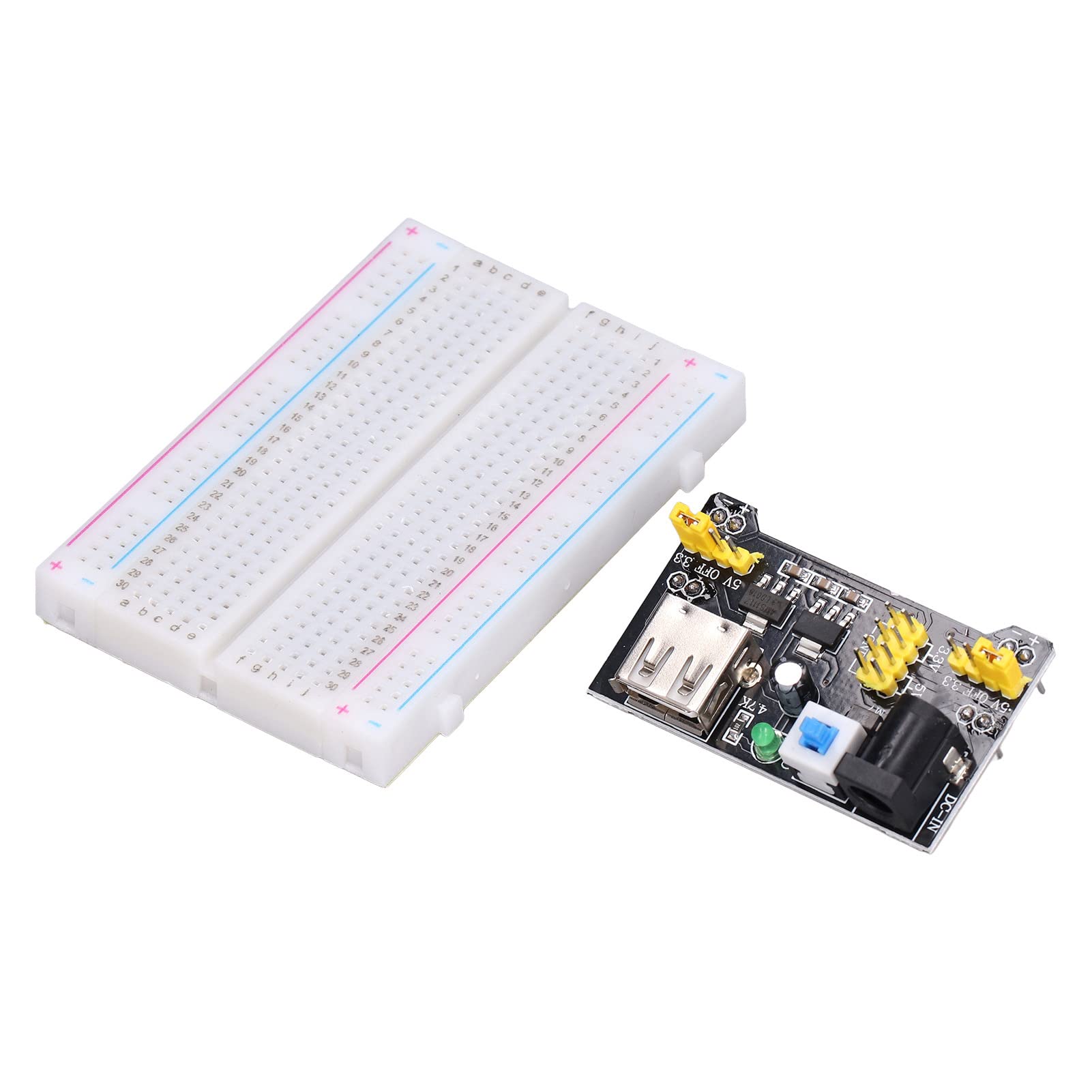 Electronic Component Kit Assortment Breadboard Capacitor Resistor PCB + Metal Basic Electronic Starter Kit One-Stop Learning Electronics and Programming Tools for