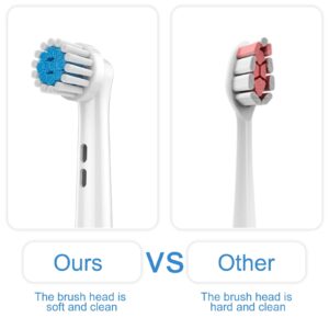 Replacement Toothbrush Heads for Oral-B, 4 Count Replacement Heads Compatible with Oral B Braun Electric Toothbrush