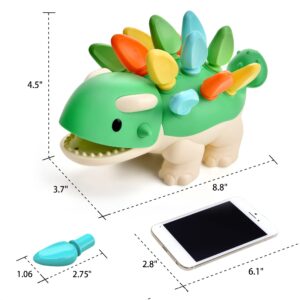 BAHIAKLO Baby Dinosaur Montessori Toy, 6 12 9 18 Months Old Toddler Learning Toy, Development Fine Motor Sensory Toy, Baby Gifts for 1 2 One Two Year Old Baby Boy Girl