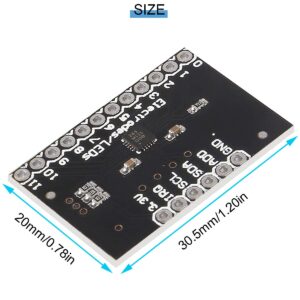 DKARDU 5 pcs MPR121 Breakout V12 Proximity Capacitive Touch Sensor Module Keyboard Touch Sensor Keyboard Development Board with pin Header Dupont Cable