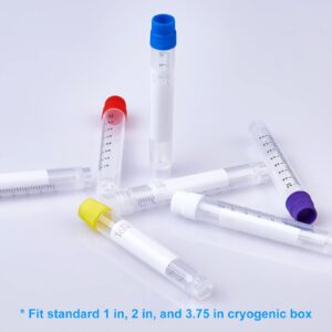 CryoKING 5.0ml PP Cryogenic Vials with Caps, 1000Pcs Plastic Cryovials for Sample Storage, Non-Barcoded External Thread Tubes, Vials with Self-Standing Bottom