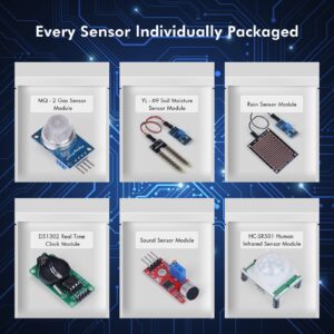 Sensor Modules Kit 16 in 1 Starter Kits For Arduino Raspberry Pi Diy Electronic Kits For UNO R3 Mega2560 Mega328 Nano Sensor Kit For Raspberry Pi 3