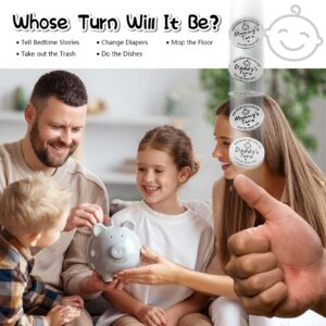 BBXWANG Pregnancy Gifts for First Time Moms, Double-Sided Metal Decision Coin Gifts for New Mom, Gifts for New Parents, Mom, Dad