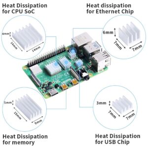 DKARDU Pi Rack Case for Raspberry Pi 4 Model B,with Cooling Fan and for Raspberry Pi 3 B Heatsink,4 Layers Acrylic Case for Raspberry Pi 4/3/2 Model B