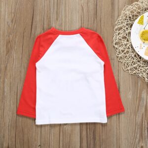 Funny Bunny Graphic Tshirt Toddler Infant Baby Boy Girl Letter Print Tees Easter Blouse Tops (2T, red)