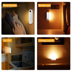 AIMILAR LED Kids Night Light for Bedroom Rechargeable Motion Sensor Warm White Nightlights Magnetic for Kids Room Bathroom, Adjustable Brightness, Stick-Anywhere for Cabinet Closet Hallway