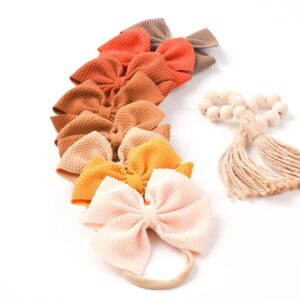 Prohouse 40 PCS Big Bows Baby Nylon Headbands Hairbands Hair Bows Elastics for Baby Girls Newborn Infant Toddler Child Hair Accessories