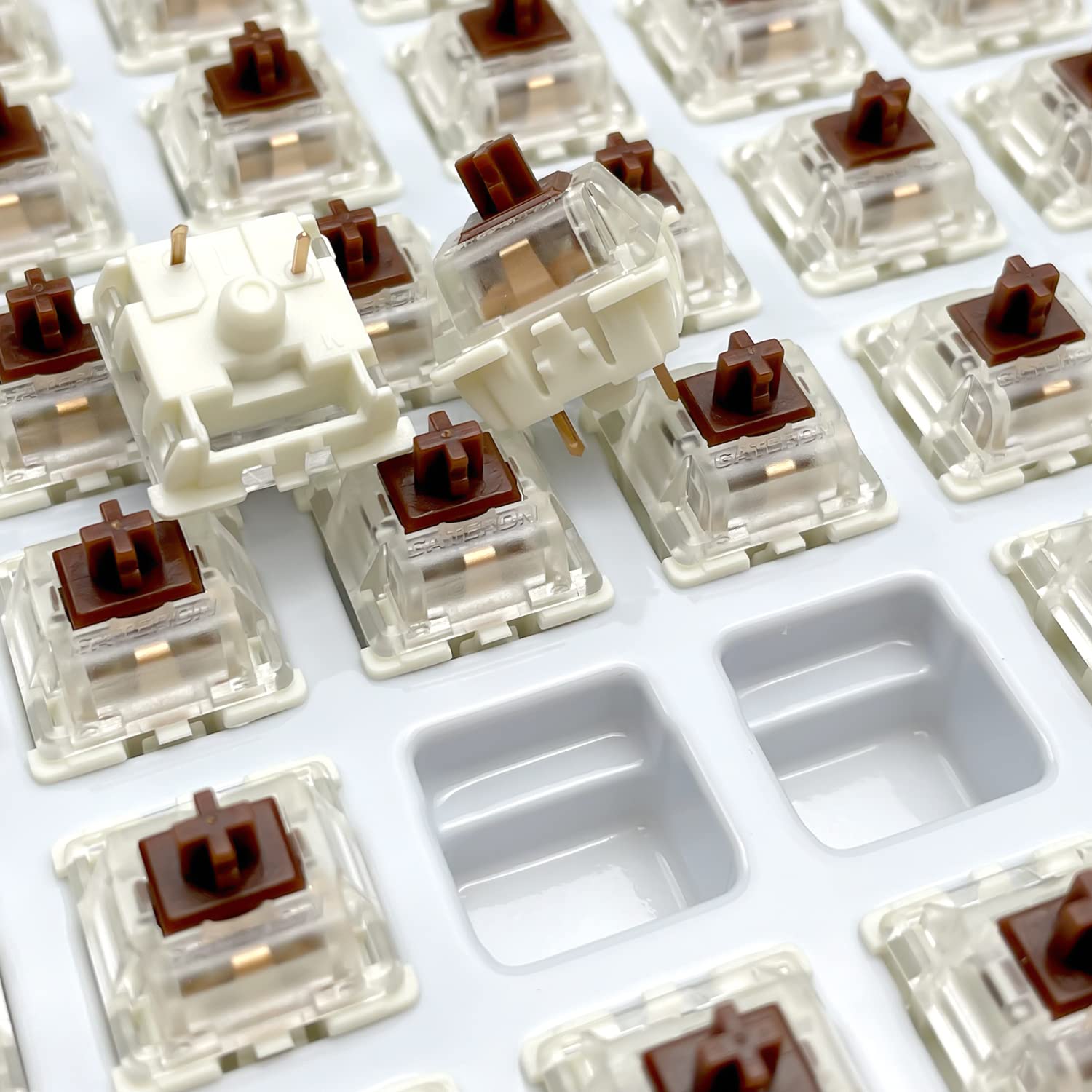 Gateron G Brown Pro Switches Pre-lubed 3pin RGB SMD Tactile for Gaming Mechanical Keyboard (36 Pcs,Brown)