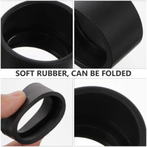 TEHAUX Binocular Eye Cups, Binocular Eye 33mm Inner Diameter Rubber Microscope Eyepiece Binocular Eye Cups Replacement (2pcs, Black)