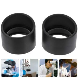 TEHAUX Binocular Eye Cups, Binocular Eye 33mm Inner Diameter Rubber Microscope Eyepiece Binocular Eye Cups Replacement (2pcs, Black)