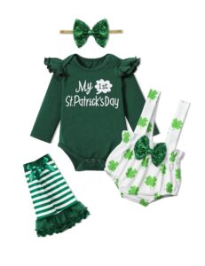 von kilizo st patricks day baby girl outfit infant baby girl clothes 6-9 month baby st patricks day outfit girl baby girl summer clothes baby girls clothing baby girl st patrick day outfit