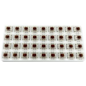 Gateron G Brown Pro Switches Pre-lubed 3pin RGB SMD Tactile for Gaming Mechanical Keyboard (36 Pcs,Brown)