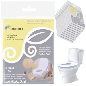 disposable toilet seat covers,120 pack xl toilet seat liner biodegradable for public restrooms, porta potty toilet seat covers flushable,potty toilet seat covers for travel toddlers child training