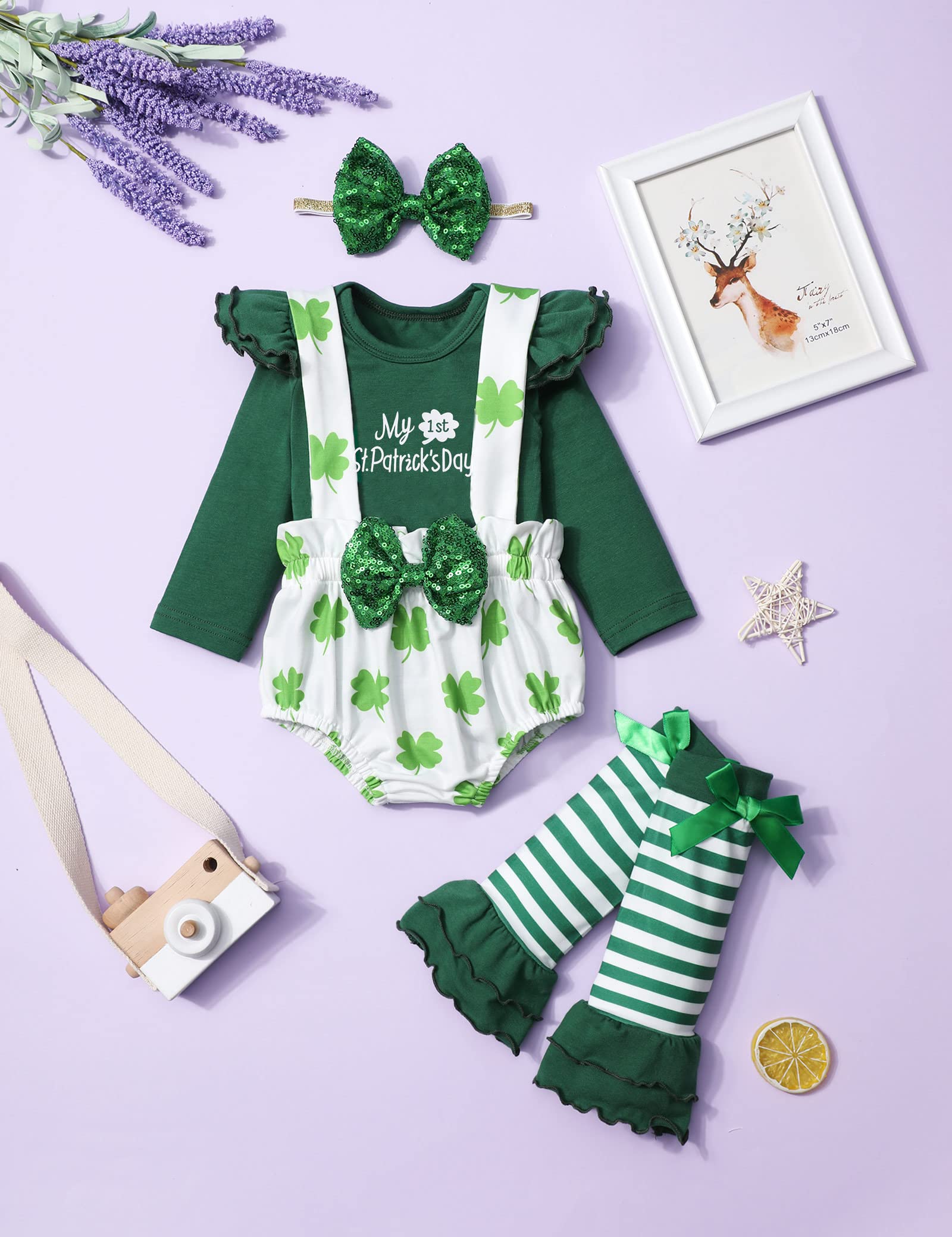 Von kilizo St Patricks Day Baby Girl Outfit Infant Baby Girl Clothes 6-9 Month Baby St Patricks Day Outfit Girl Baby Girl Summer Clothes Baby Girls Clothing Baby Girl St Patrick Day Outfit