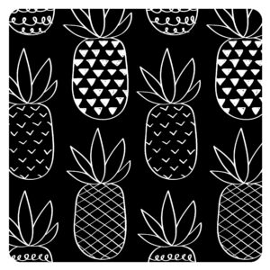 BapronBaby Pineapple Monochrome Bapron - No Neck Tie Safer Bib for Baby & Toddler - Soft Waterproof Stain Resistant - Machine Washable - Sz Preschool 3-5yrs