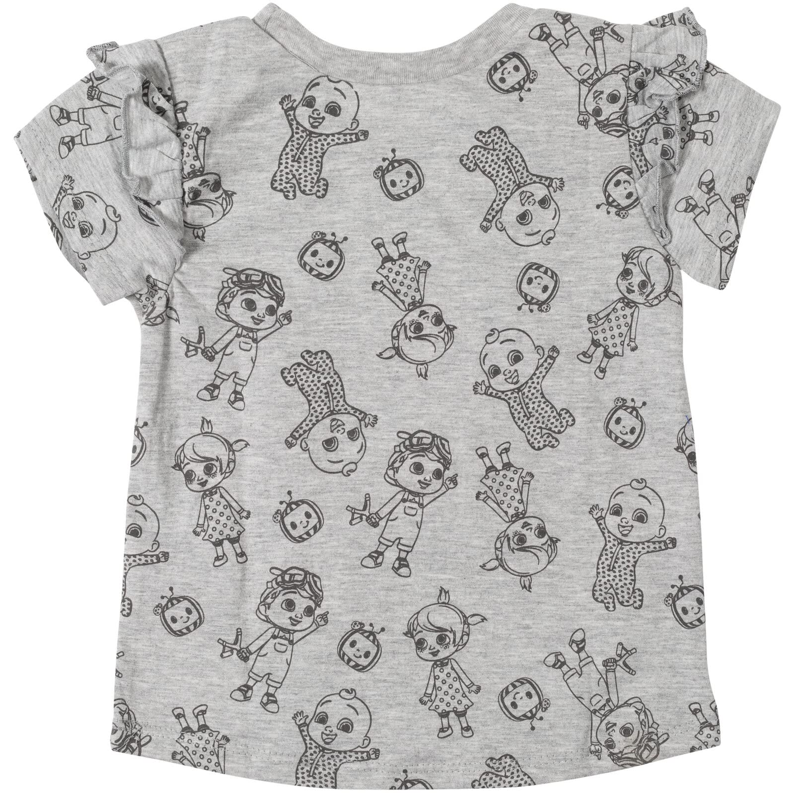 CoComelon JJ Infant Baby Girls Graphic T-Shirt and Leggings Outfit Set Grey 24 Months