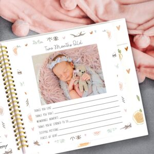 Timeless Woodland Baby Memory Book - Gender Neutral First 5 Year Scrapbook to Record Milestones from Birth to Age 5