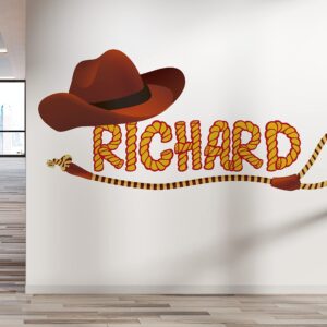 Kyle Cornhole Woody Custom Name Wall Decal - Kids Wall Sticker - Personalized Name Wall Decor Art Peel & Stick - Vinyl Removable, Green