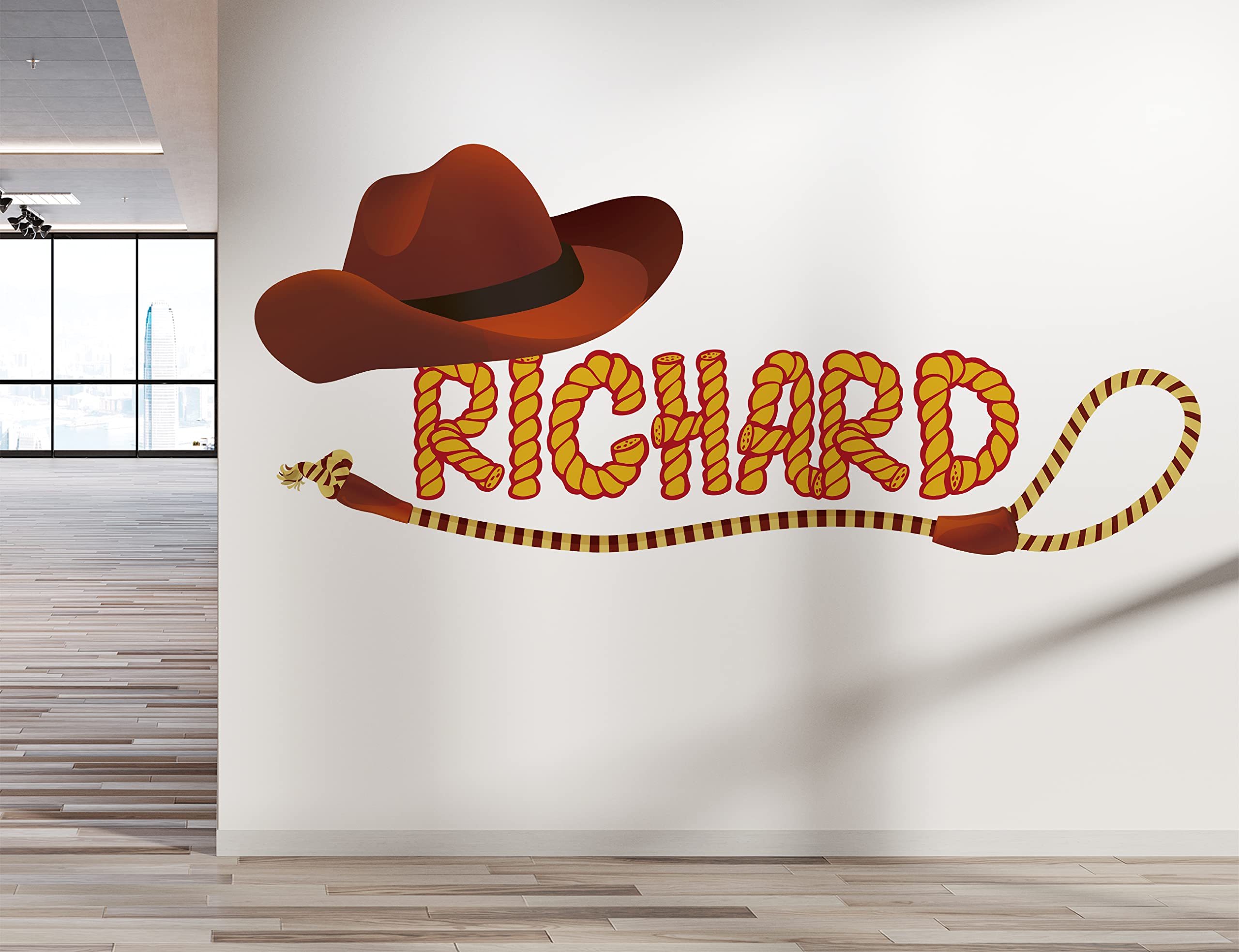 Kyle Cornhole Woody Custom Name Wall Decal - Kids Wall Sticker - Personalized Name Wall Decor Art Peel & Stick - Vinyl Removable, Green