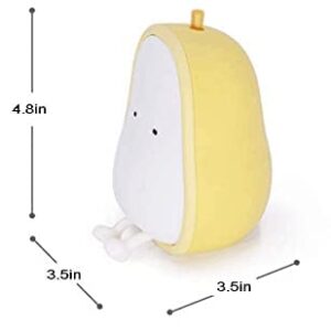 BFYCHYC Night Lights for Kids USB Rechargeable Lamps, BPA-Free ABS+Silicone Bedside Lamp for Breastfeeding,Color Changing, Yellow Pear