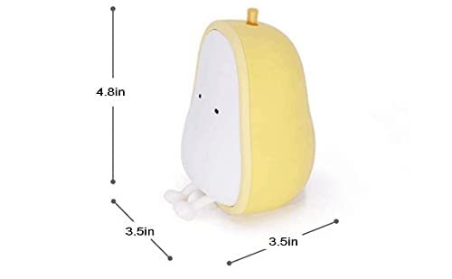 BFYCHYC Night Lights for Kids USB Rechargeable Lamps, BPA-Free ABS+Silicone Bedside Lamp for Breastfeeding,Color Changing, Yellow Pear