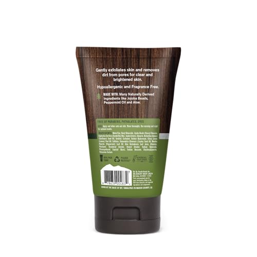 Every Man Jack Gentle Exfoliating Face Scrub For Men- Exfoliate Away Dead Skin, Moisturize, and Revive Tired Skin with Jojoba Beads, Hyaluronic Acid, and Caffeine - 4.2 oz Men’s Face Scrub -Twin Pack