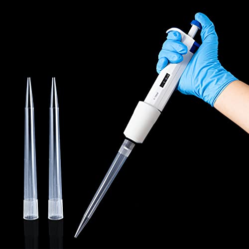 FOUR E'S SCIENTIFIC 1-10ml Single-Channel Pipettor with 100pcs 10ml Pipette Tips, Adjustable Volume Micropipette