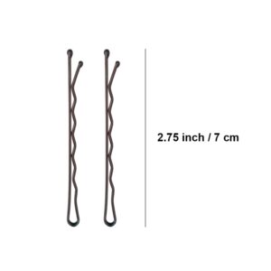 Brown Long Bobby Pins for Thick Hair, 2.75 '' Jumbo Bobby Hair Pins with Case, Extra Large Bobby Pins for Buns, Premium Tipped Hair Style Pins for Women Girls (Brown, 100 Count)