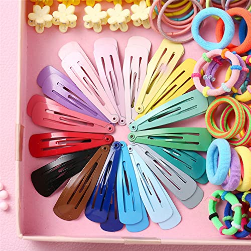 786 pcs Colorful Hair Clips, Ties, Ponytail Holders, Rubber Bands for Girls and Toddlers Hair Accessories Set