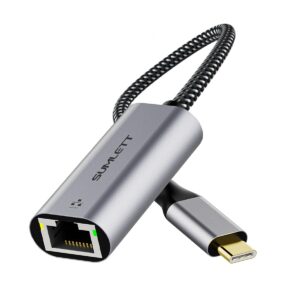 usb c to ethernet adapter,usb type-c (thunderbolt 3/4 compatible) to rj45 gigabit lan 1000m network converter for macbook pro,air, new ipad pro,ipad air 4th,mini 6th,xps 13,15,galaxy s21,20 and more